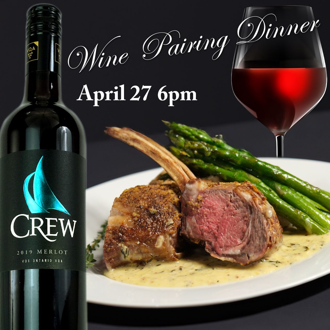 April Lamb and Libations – Wine Pairing Dinner | Colchester Ridge ...