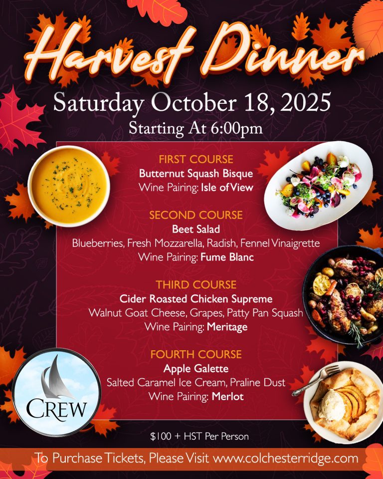 Events for October 2025 – Colchester Ridge Estate Winery